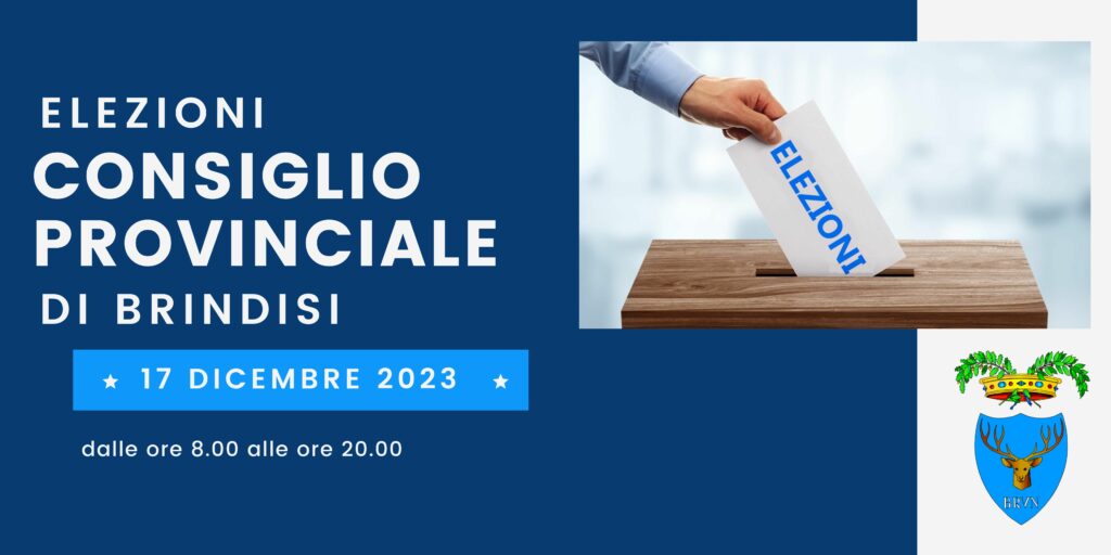 𝗘𝗟𝗘𝗭𝗜𝗢𝗡𝗜 𝗗𝗘𝗟 𝗖𝗢𝗡𝗦𝗜𝗚𝗟𝗜𝗢 𝗣𝗥𝗢𝗩𝗜𝗡𝗖𝗜𝗔𝗟𝗘 𝗗𝗜 𝗕𝗥𝗜𝗡𝗗𝗜𝗦𝗜