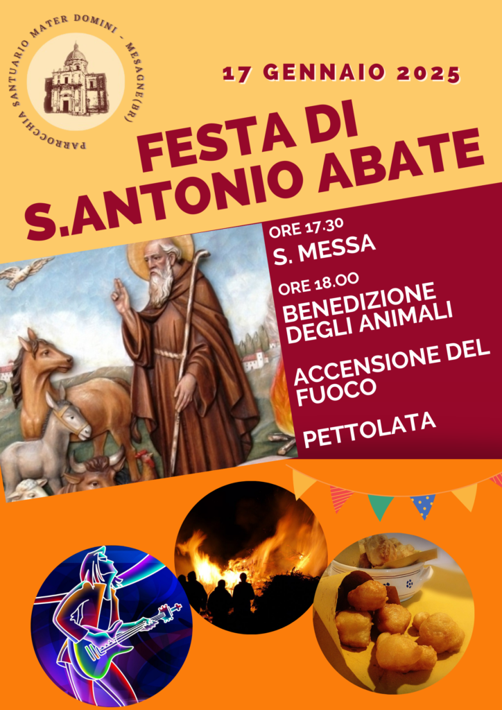 Mesagne. A Mater Domini Il 17 gennaio Sant’Antonio Abate e la ...
